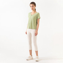 2021 summer European and American style new women's two-piece yoga suit sports loose tops breathable Hip lift fitness pants