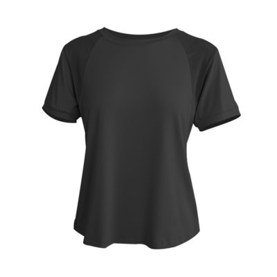 2021 new ladies net yarn stitching sportswear loose comfortable breathable and quick-drying running sports yoga top