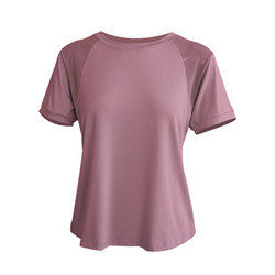 2021 new ladies net yarn stitching sportswear loose comfortable breathable and quick-drying running sports yoga top