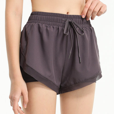 2021 new summer women's fashion pants breathable and quick-drying  stretch slim fitness yoga shorts solid color casual pants