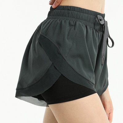 2021 new summer women's fashion pants breathable and quick-drying  stretch slim fitness yoga shorts solid color casual pants