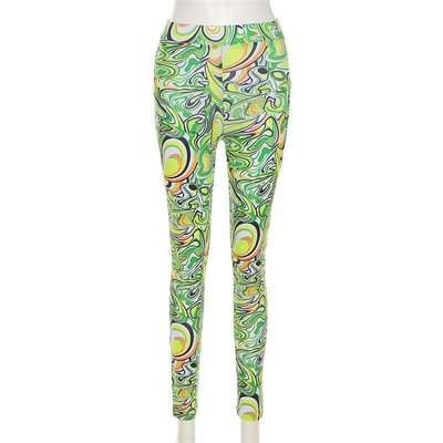 2021 summer fashion women's new digital printing quick-drying breathable pants tight-fitting hip sports fitness leggings