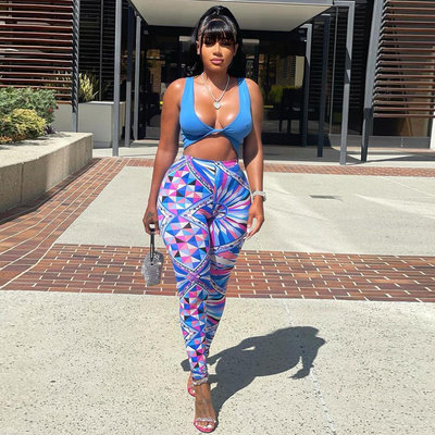 2021 women fashion colorful printed high waist gym pants butt Lift tight sport trouser Women yoga pants
