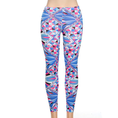 2021 women fashion colorful printed high waist gym pants butt Lift tight sport trouser Women yoga pants