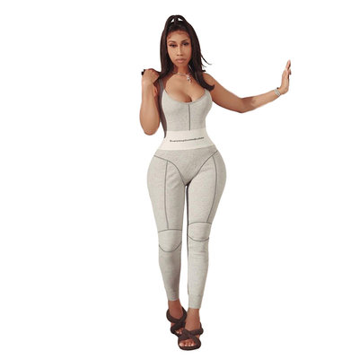 Top ranking suppliers Sexy Jumpsuit Joggers Sportswear Sleeveless Solid Women Club Outfits Rompers