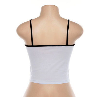 new fashion tie-dye color butterfly printed  slim crop top women summer tank