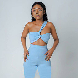 2021 summer new sexy one shoulder sportswear new design yoga black lightweight sports outfits women yoga set