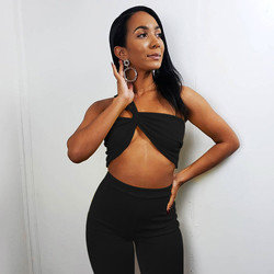2021 summer new sexy one shoulder sportswear new design yoga black lightweight sports outfits women yoga set