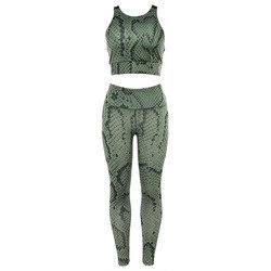 female printed snakeskin gym activewear sexy women fitness sportswear