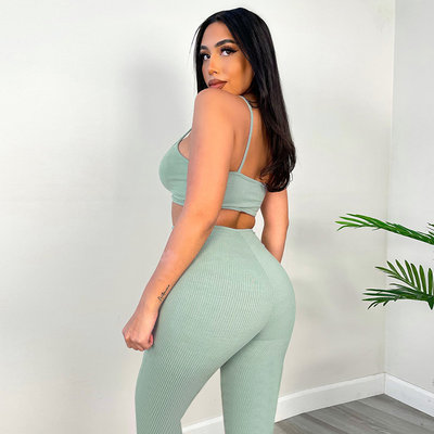hot sell female sexy backless gym wear sleeveless hollow-out one piece yoga set tight casual jumpsuits yoga fitness wear