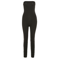 2021 summer solid color strapless low-cut skinny jumpsuit wholesale new design popular one piece yoga wear sexy streetwear