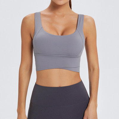 New fashion yoga underwear women fitness clothing shock-absorbing gym wear running solid color sports bra wholesale