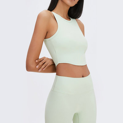 2022 new fashion yoga vest activewear women sports bra solid color fitness yoga clothing detachable chest pad