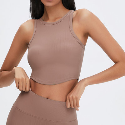 2022 new fashion yoga vest activewear women sports bra solid color fitness yoga clothing detachable chest pad