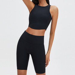 2022 new fashion yoga vest activewear women sports bra solid color fitness yoga clothing detachable chest pad