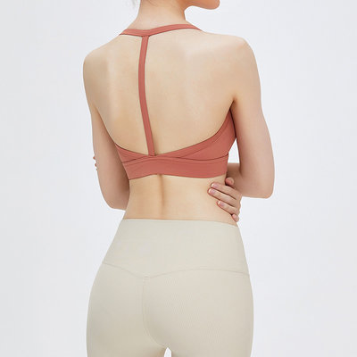 Wholesale Women support yoga sports bra Y Back simple Fitness clothing running Workout Activewear solid color Crop Tops