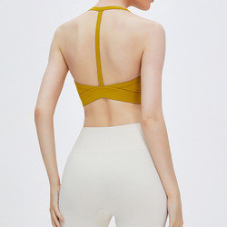 Wholesale Women support yoga sports bra Y Back simple Fitness clothing running Workout Activewear solid color Crop Tops