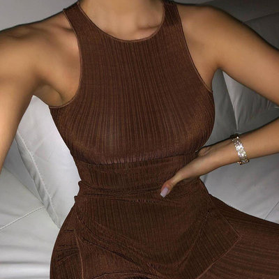 2022 summer women sports running yoga set new sexy sleeveless slit top high waist fitness casual trousers suit