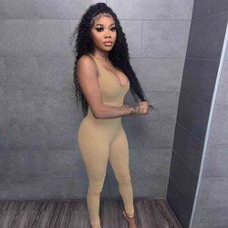New summer fashion trend Jumpsuit women sexy slim sports yoga set low-cut hip lift one-piece trousers wholesale