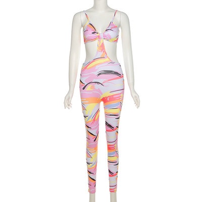 2021 New Style Seamless Butt Lift Yoga Set Sexy Sling One-piece sportswear for Women Gym wear Fitness clothes yoga set