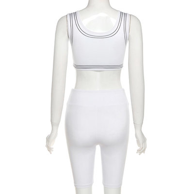 women new print sleeveless vest tight short tops and yoga pant buttock packed short yoga sets ladies sportswear summer 2022