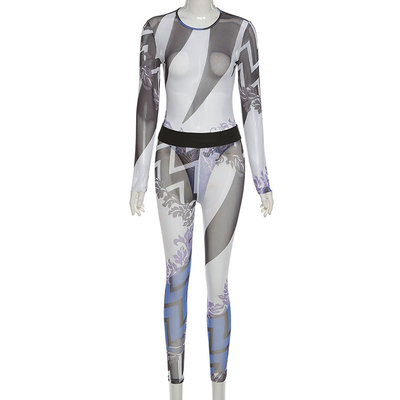 2021 Women Lucky Label Jumpsuits long sleeve sports Set Women 2 Pieces yoga Set sports Outfits ladies Tracksuits