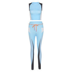 women Sports set Gym wear Fitness clothes 2 Pieces yoga set Running Leggings athletic clothes ladies sleeveless sportswear