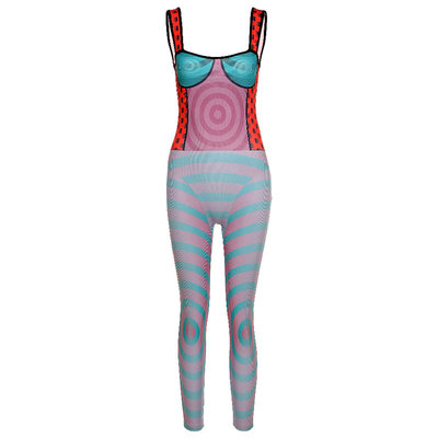 Wholesale 2020 new autumn Fashion Women Jumpsuits and Rompers One Piece yoga sets Patchwork Color sportswear