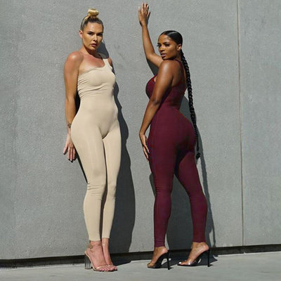 Top-ranking suppliers new style one shoulder solid color jumpsuit pants plain one piece women sportswear