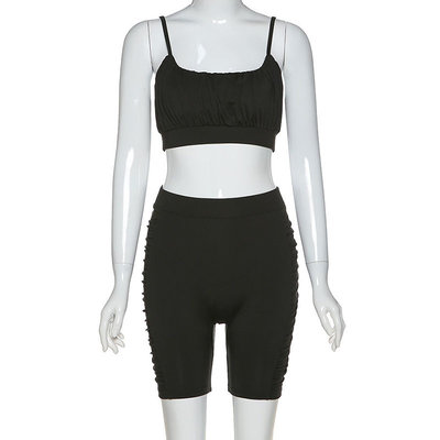 new Design Push Up Fitness Yoga Sports Bra Tank Top Women Summer Tracksuits Short Pant Sportswear Sets