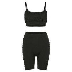 new Design Push Up Fitness Yoga Sports Bra Tank Top Women Summer Tracksuits Short Pant Sportswear Sets