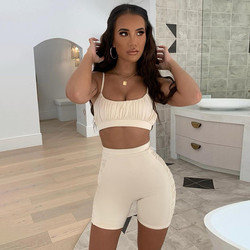 new Design Push Up Fitness Yoga Sports Bra Tank Top Women Summer Tracksuits Short Pant Sportswear Sets