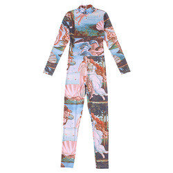 Hot Sale Sexy Long Sleeve yoga pants Print One Piece yoga set ladies sports Jumpsuit