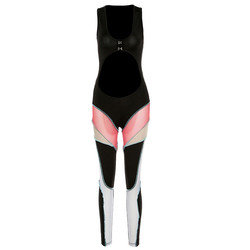 female summer new personality reverse wear design hollow out one piece yoga sets patchwork color jumpsuits