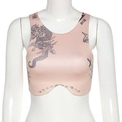 2021 women sexy short crop tops new print sleeveless casual streetwear ladies sportswear fashion irregular hem tank crop top