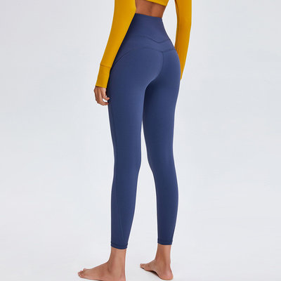 Wholesale spring and summer new custom solid color running yoga pants tight high waist leggings for women