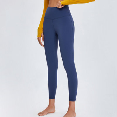 Wholesale spring and summer new custom solid color running yoga pants tight high waist leggings for women