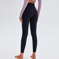 Wholesale spring and summer new custom solid color running yoga pants tight high waist leggings for women