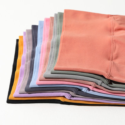 New summer solid color seamless fitness pants women tight shorts high waist hip lift yoga Leggings wholesale