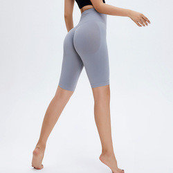 New summer solid color seamless fitness pants women tight shorts high waist hip lift yoga Leggings wholesale