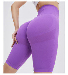 Wholesale ladies Summer new solid color five-point pants Pilates sports fitness Leggings custom yoga pants