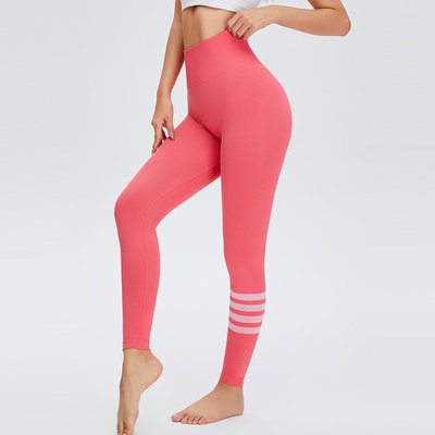 New yoga pants contrast color stitching high waist fitness pants high elastic sports leggings women in stock women's trousers