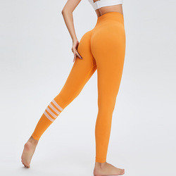 New yoga pants contrast color stitching high waist fitness pants high elastic sports leggings women in stock women's trousers
