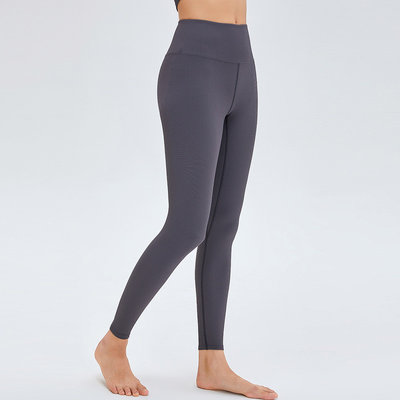 Factory supply New threaded yoga pants simple style sports pants women tight solid color fitness Leggings