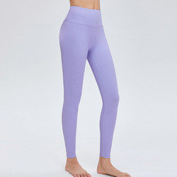 Factory supply New threaded yoga pants simple style sports pants women tight solid color fitness Leggings