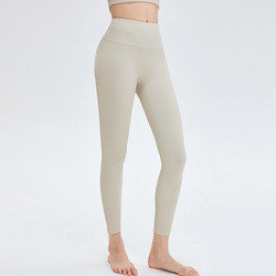 Factory supply New threaded yoga pants simple style sports pants women tight solid color fitness Leggings