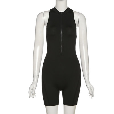2022 spring women new sexy backless gym wear high waist sleeveless slim sports jumpsuit in stock