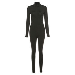 Fashion Women Sexy Backless sportswear Long Sleeve One Piece Bodycon ladies solid color Jumpsuit girls clothing