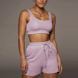 2021 New Design High Quality Custom Women Sportswear Fitness clothes shorts sports sets gym wear workout Two piece yoga suit