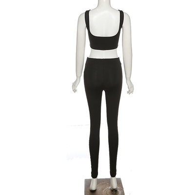 Wholesale New design women two pieces sports set seamless yoga leggings and bra ladies solid color yoga set